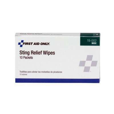 12052 First Aid Only Sting Relief Wipes, 10 Per Box | Imperial Supplies
