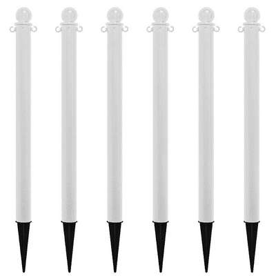 934856-5 Mr. Chain Ground Post, Height 35", White, Post Material ...