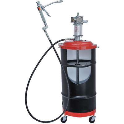 913487-5 Portable Grease Pump with Gun, Fits Container Size 120 lb./16 ...