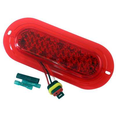 81277 Truck-Lite 60126R Super 60, Oval, Class II Strobe Light with Fit ...