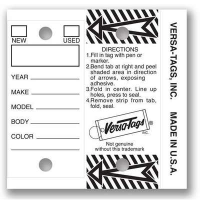 40349 Versa Tags Versa-Tags Key Tags Self Protecting White | Imperial ...