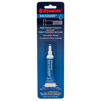 7546 Dynatex Medium Strength Threadlocker, 6 ML Tube, Blue Liquid ...