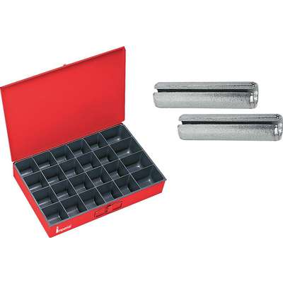144-1 Imperial Carbon Steel Split Roll Pin Assortment, Zinc Plated, 375 ...
