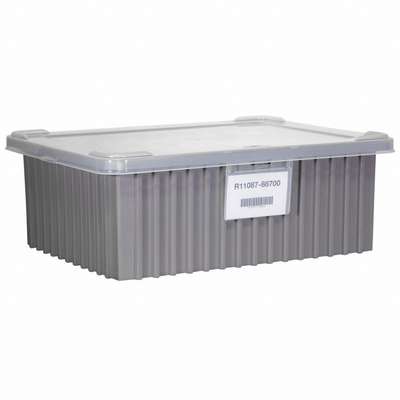 943263-8 Akro-Mils Label Holder: 5 3/4 In X 4 3/4 In, Clear, 6 Label ...