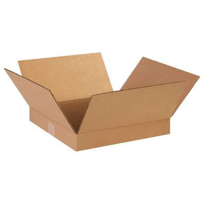 934572 Shipping Box, Single Wall, 14x14x2" Inside L x W x H, 32 ECT ...