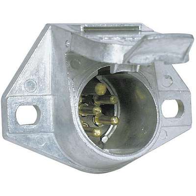 73114 Pollak 7-Way Socket With Push-On Terminals, Solid Pins | Imperial ...