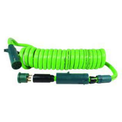 73148 Phillips Lectracoil 15 ft. 7-Way ABS Cord Coiled, Green, Quick ...