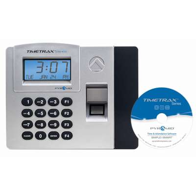 920464-7 Pyramid Wall-Mount Biometric, Pin Entry Time Clock, 5-5/8"H x ...