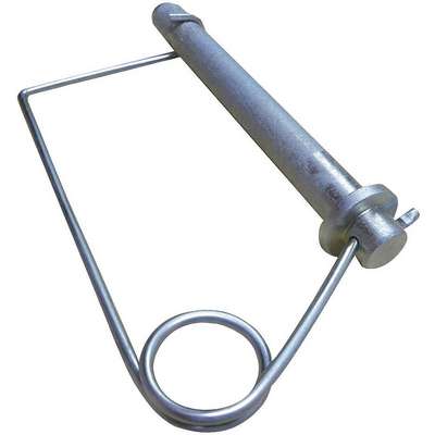 925827-2 Safety Pin: Steel, Not Graded, Zinc Plated, 5/8 in Pin Dia., 4 ...