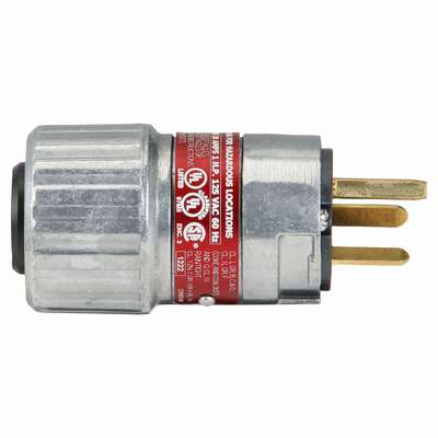 927488 Hubbell Killark Plug, 120 VAC Voltage, 20 Amps, Number of Poles ...