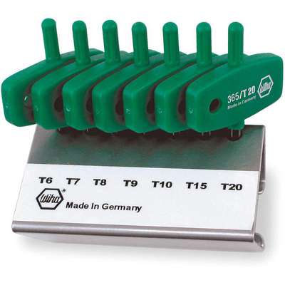 918982-2 Wiha Tools Torx Key Set, T Key Shape, Short, Black Oxide ...