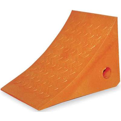 4W941 General Purpose Single, Urethane Wheel Chock,11 x 8 x 8 W, Orange ...