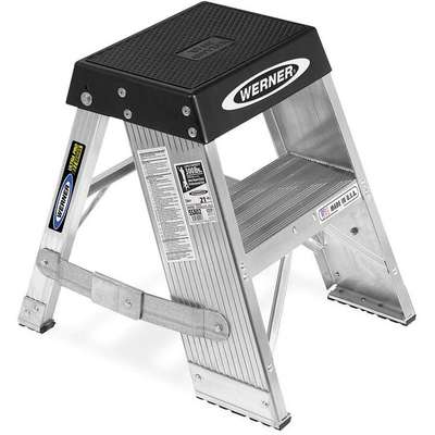 912726-4 Werner 2-Step, Aluminum Step Stand with 375 lb. Load Capacity ...