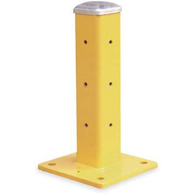 912850-1 Corner Post: 4 in x 4 in, 18 1/2 in Post Ht, Safety Yellow ...