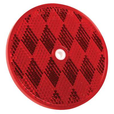 Imperial Round 3" Red Reflector With Center Hole | Imperial Supplies