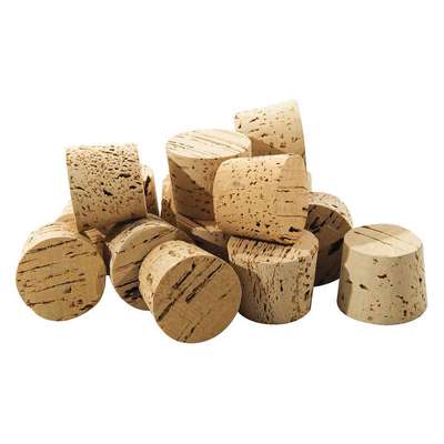 931192 Natural Tapered Cork: 28 Trade Size, 1 27/32 in Bottom End Dia ...