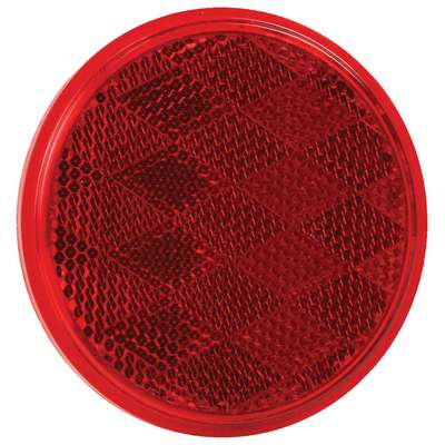 Imperial Round 3" Red Reflector Adhesive Mount | Imperial Supplies
