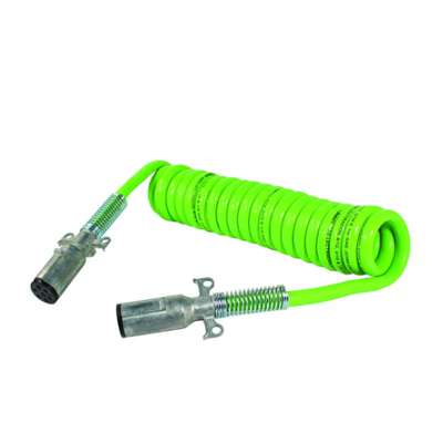 79071 Phillips 7-Way ABS Cord, Coiled, 15 ft. Cord, 48" Lead, Green ...
