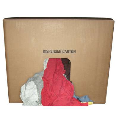 7980 50 Lb Box Assorted Recycled Rags | Imperial Supplies