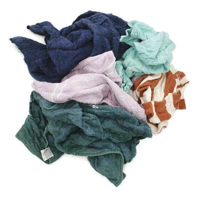 7981 10 Lb Assorted Recycled Terry Cloth Rags | Imperial Supplies