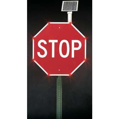 915951-3 Tapco LED Stop Sign: 30 in x 30 in Nominal Sign Size, Aluminum ...
