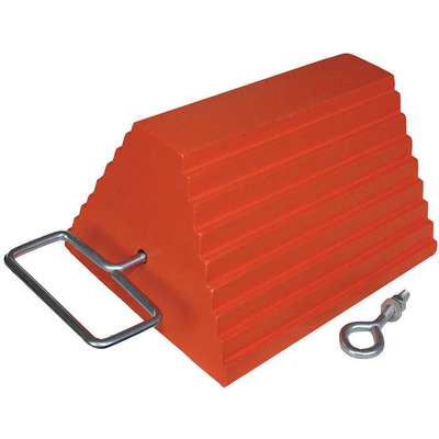 1GUK3 General Purpose Single Rubber Wheel Chock, 8 D x 6x 10 W, Orange ...