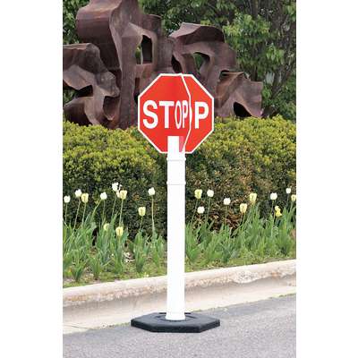 912192-5 Cortina Plastic Stop Sign Kit with Base, 56" H x 11" W ...