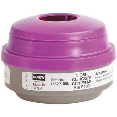 927766 Honeywell North Combination Cartridge/Filter, NIOSH Rating Acid ...