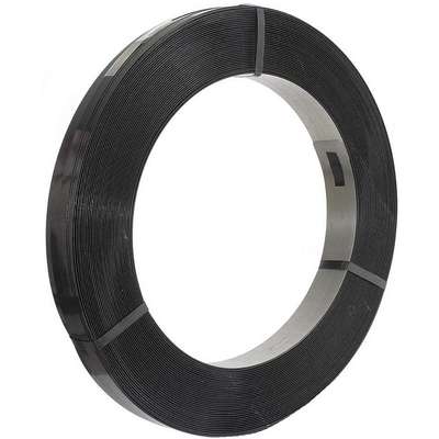 912753-7 Steel Strapping, Steel, Black, 3/4" Strapping Width, 0.023 ...