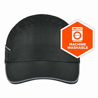935492-5 Ergodyne Bump Cap: Long Brim Baseball Head Protection, Black ...