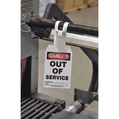 911194-9 Accuform Signs Danger Out Of Service Tag, Plastic, Height: 5-1 ...