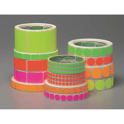 915093 Dot Label: Gen Purpose, No Text, Blank, Paper, 1/4 in Ht, 1/4 in ...