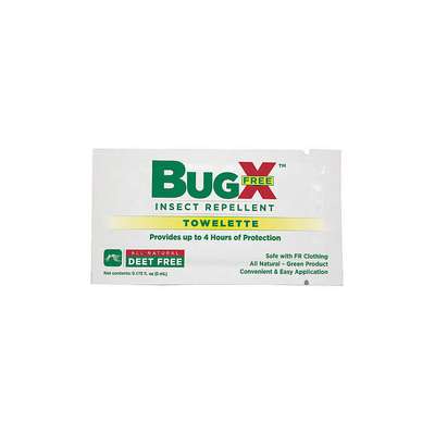 929624-7 Bugx Insect Repellent, Wipes, 0.172 oz, Indoor/Outdoor, DEET ...