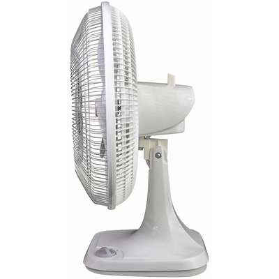 915655-4 Air King Desk Fan: 12 in Blade Dia, Oscillating, 3 Speeds, 620 ...