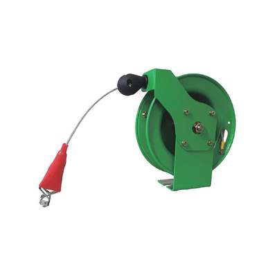 928792-2 50 ft. Retractable Grounding Wire Reel, Green, Cable Coated ...