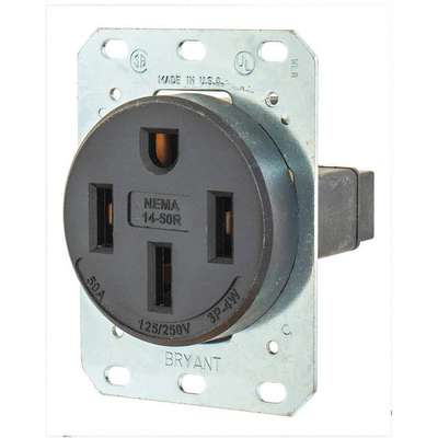 BRYANT Receptacle 9450FR, 50 A, 250 VAC | Imperial Supplies