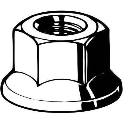 58129 5/8"-11 Top Lock Flange Nut, Plain Finish, Grade C Steel, Right ...