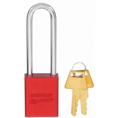 914376-9 American Lock Red Lockout Padlock, Different Key Type ...