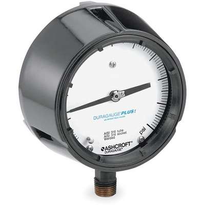 931048-2 Compound Gauge, 30" Hg Vac to 30 PSI Range, 1/2" MNPT, +/-0.50% Gauge Accuracy ...
