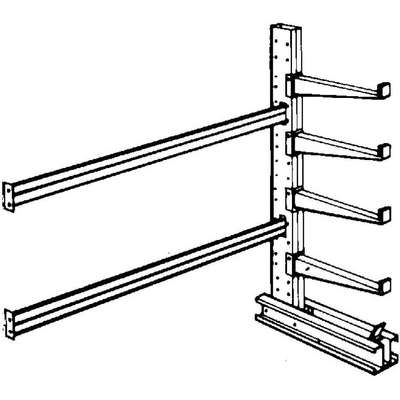 931499-6 Jarke 1-Sided, Add-On Cantilever Rack; 48" Arm Length, 8000 lb ...