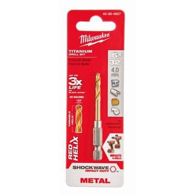 930011-2 Milwaukee Hex Shank Drill Bit, 5/32", Drill Bit Point Angle ...