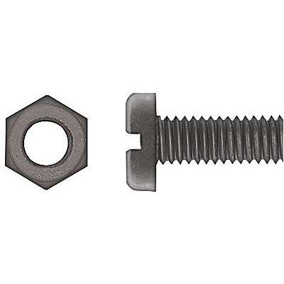892940 6-1X16 MM Black Nylon Pan Head Slt License Plate Screw&Nut Kit ...