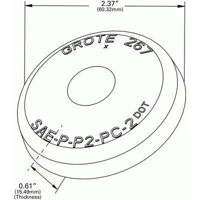 84062 Grote 90163 2-1/2 in. Round Clearance Marker Replacement Lens ...