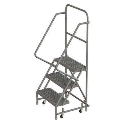 930426-8 Tri-Arc 3-Step Rolling Ladder, Serrated Step Tread, 66 ...