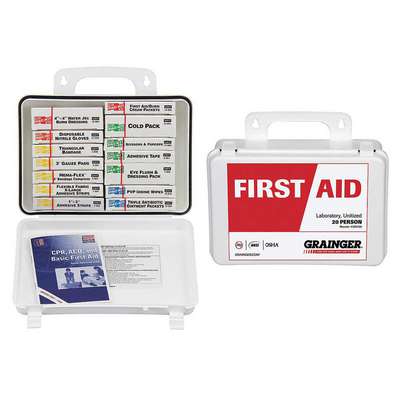 934317-1 First Aid Kit, Kit, Plastic, Laboratory, 20 People Served per ...