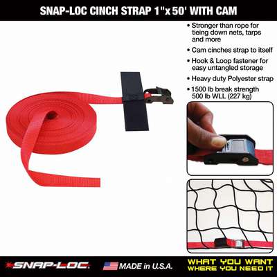 919942-9 Ratchet Strap: Endless, Gen Purpose, 1 in Wd, Red, 50 ft Lg ...