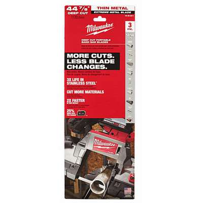 935162-3 Milwaukee 48-39-0611 44-7/8 in. Portable Band Saw Blade; 12/14 ...