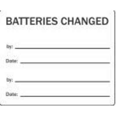 83021 Batteries Changed Label, Height: 1-1/4", Length: 1-1/2 ...