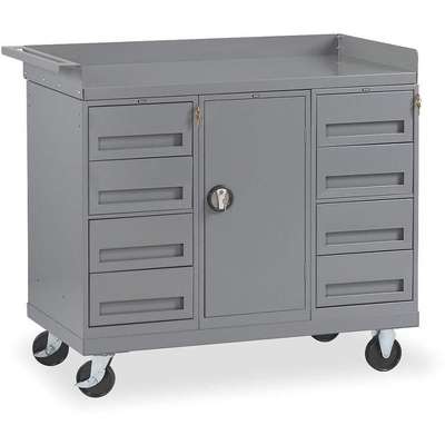 922241 Tennsco Mobile Cabinet Workbench, Steel, 25" Depth, 43" Height ...