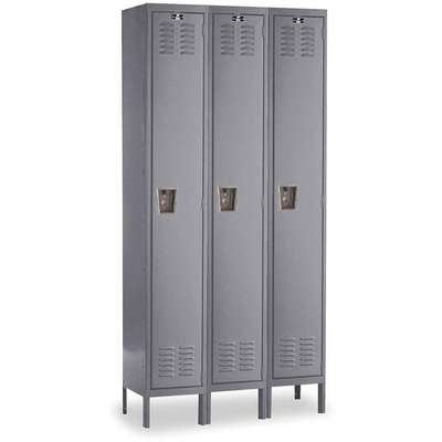 932763-9 Hallowell Dark Gray Wardrobe Locker, (1) Tier, (3) Wide ...
